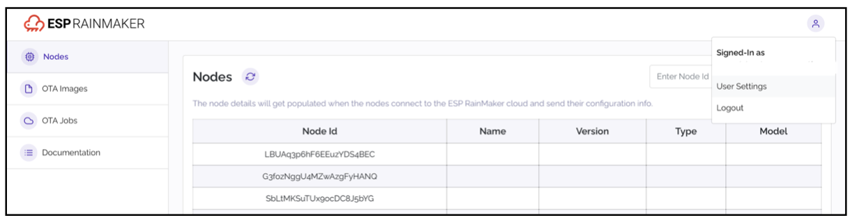 配置 · ESP RainMaker Customer Docs